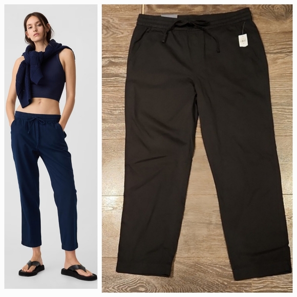 GAP | Pants & Jumpsuits | Nwt Gap Twill Tapered Leg Easy Pants Medium ...